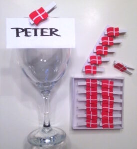 Flag på mini klemmer - 12stk samlet - Dekolagersalg