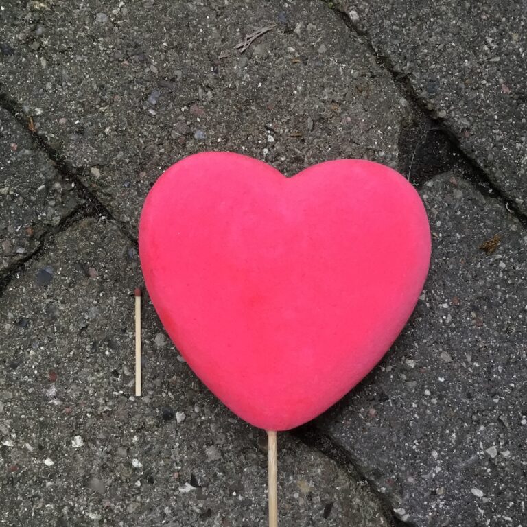 Lyserødt hjerte på pind - Festlighed til dine dekorationer - Dekolagersalg